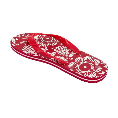 Locals X Kahala Womens Slippah Dukes Pareo Surfer Red Locals