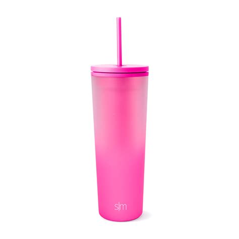 Simple Modern 24 Fl Oz Double Wall Plastic Classic Tumbler With Lid And Straw Raspberry Vibes