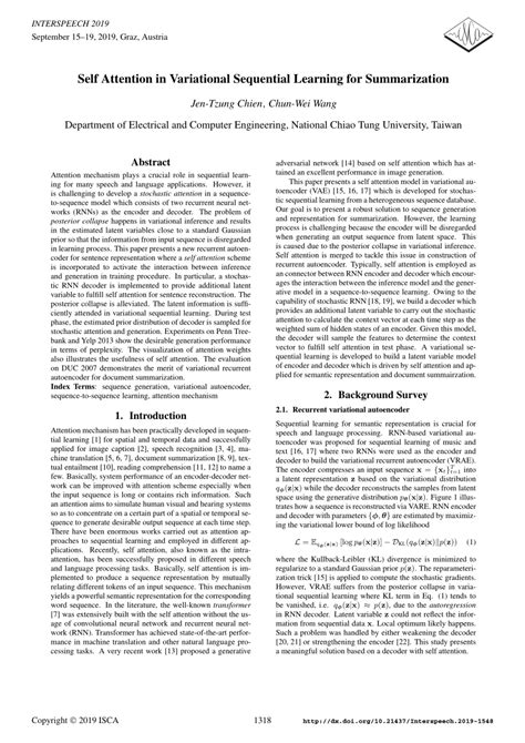 pdf self attention in variational sequential learning for summarization
