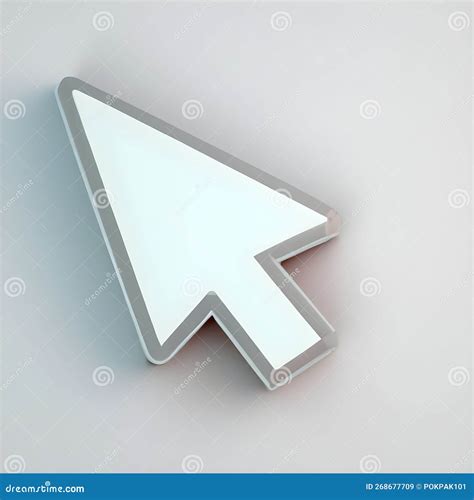 D Computer Mouse Cursor Arrow Icon Generative AI Stock Illustration Illustration Of Click