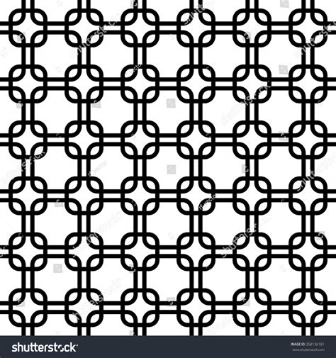 Monochrome Seamlessly Repeatable Pattern Abstract Black Stock Vector