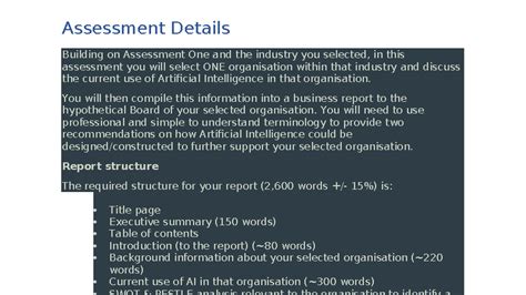Eai Assessment 2 Ai Business Report And Recommendations Studocu