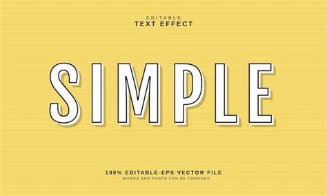 Premium Vector Simple Editable Text Effect