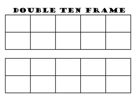 Two Blank Ten Frames