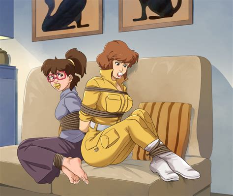 Rule 34 2girls April Oneil April Oneil Tmnt 1987 Arms Tied Behind Back Barefoot Big