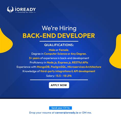 Hiring Backenddeveloper Nodejs Expressjs Mongodb Postgresql