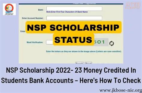 Nsp Scholarship 2022 23 Money Credited In Students Bank Accounts