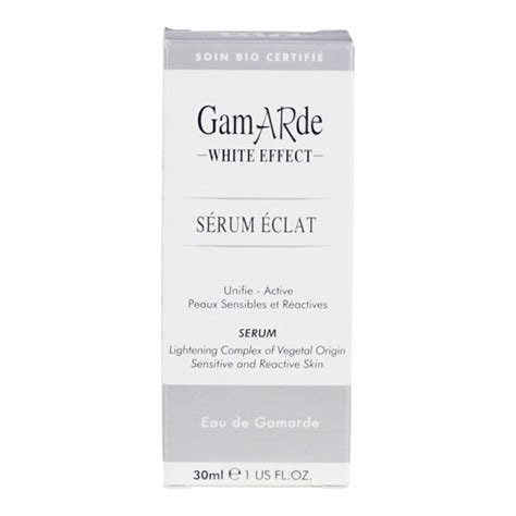 Le Sérum éclat White Effect Bio Gamarde Stimule Le Renouvellement Des Peaux Les Plus Ternes