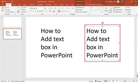 Steps To Add Text Box In PowerPoint