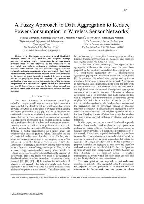 Pdf A Fuzzy Approach To Data Aggregation To Reduce Power Consumption