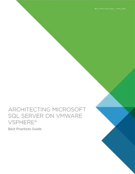 Architecting Microsoft Sql Server On Vmware Vsphere® Best Practices