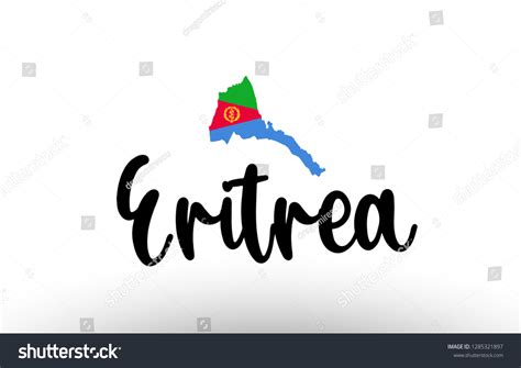 Eritrea Country Big Text Flag Inside Stock Vector Royalty Free Shutterstock