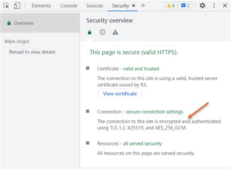 How To Find The Cipher Used By Connection Via Chrome
