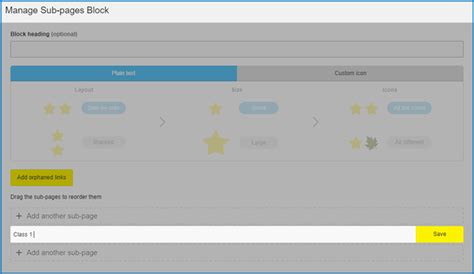How To Create Sub Pages Including Class Pages Primarysite Help Centre