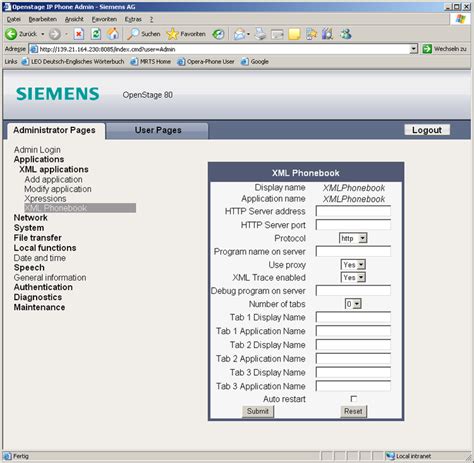 xml application on phonebook mode key unify openscape experts wiki