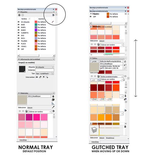 Default Tray Glitches Freezes When Scrolling Up Or Down Technical Problems Sketchup Community