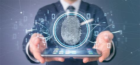 Premium Photo Cyborg Holding A Digital Fingerprint Identification And