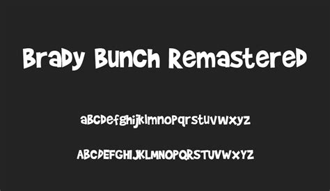Brady Bunch Remastered Font Font Tr