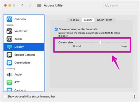 How To Enlarge The Mouse Cursor Pointer On Mac Mac Cheat Sheet