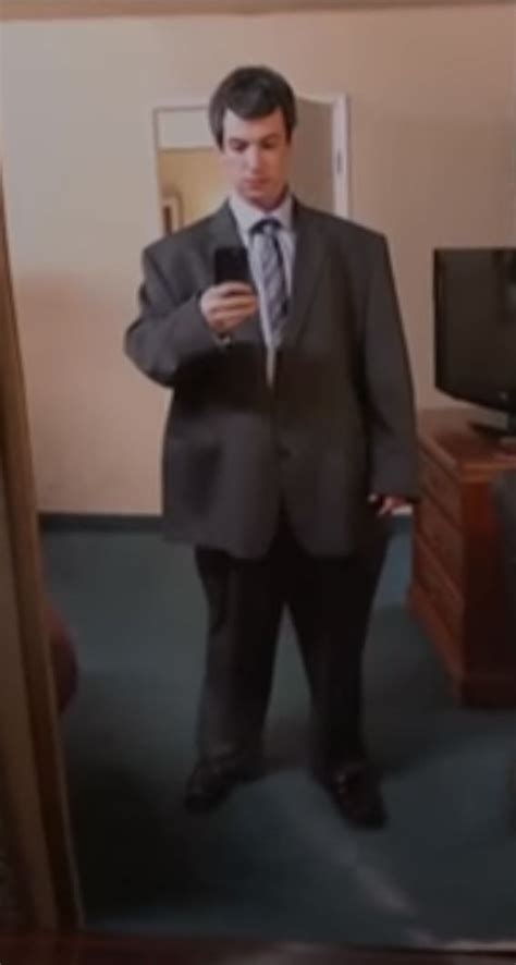 Nathan Big Suit Nathan For You Awkward Standing Reaction Meme