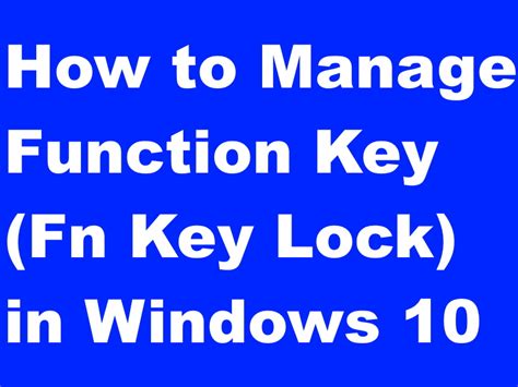 How Do You Lock Your Function Keys At Joseph Heil Blog