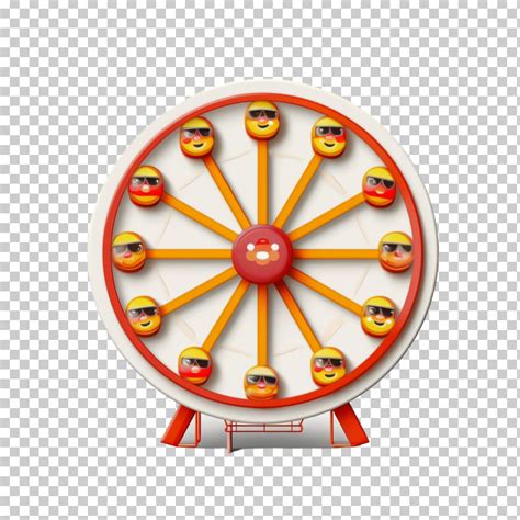 Ferris Wheel Amusement Park Ferris Wheel With Emoji Faces Png