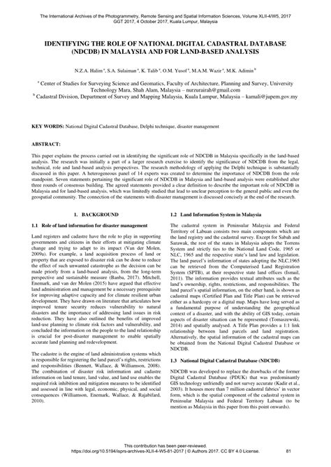 Pdf Identifying The Role Of National Digital Cadastral Database