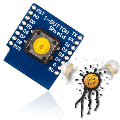 Wemos D1 Button Taster Modul Shield Erweiterungen Esp8266 Iot Powered By Androeggde