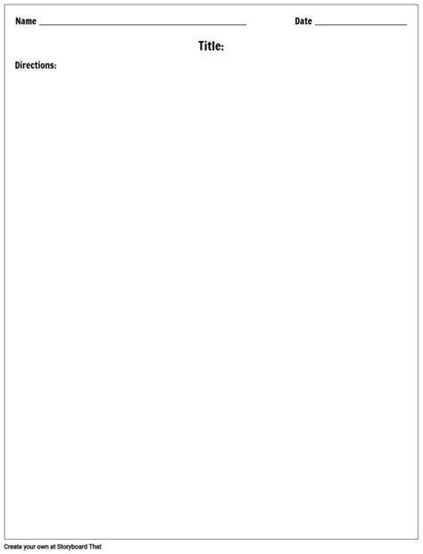 Free Blank Worksheet Templates Printable Worksheets