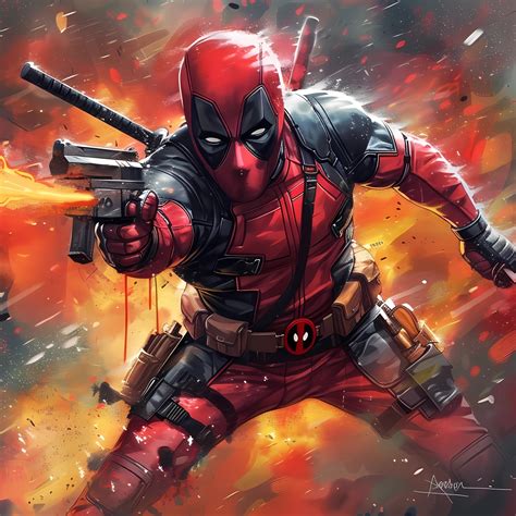 2048x2048 Resolution Deadpool 2k24 Fan Art Ipad Air Wallpaper