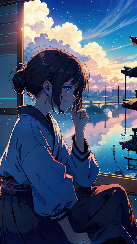 Anime Girl Japanese Room Art 4k 6971l Wallpaper Iphone Phone