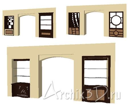 Декоративные дверные проемы - ArchiCad и Artlantis - библиотека 3D ...