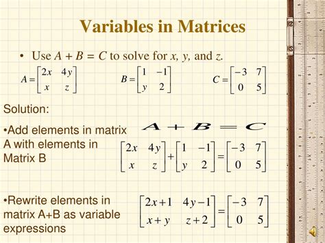 Ppt Adding And Subtracting Matrices Powerpoint Presentation Free
