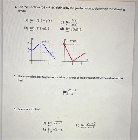 solved 4 use the functions f x and g x defined by the
