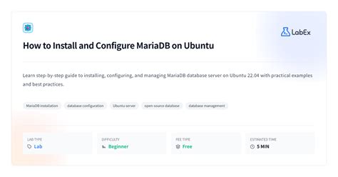 How To Install And Configure Mariadb On Ubuntu Labex