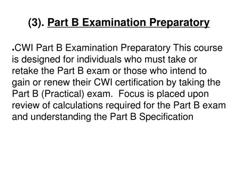 Ppt Aws Cwi Scwi Cwe Examination And Training Course Powerpoint Presentation Id 1500449