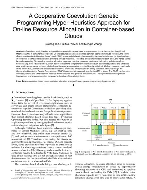 pdf a cooperative coevolution genetic programming hyper heuristics