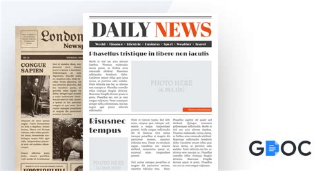 Free Google Doc Newspaper Template - Free Printable