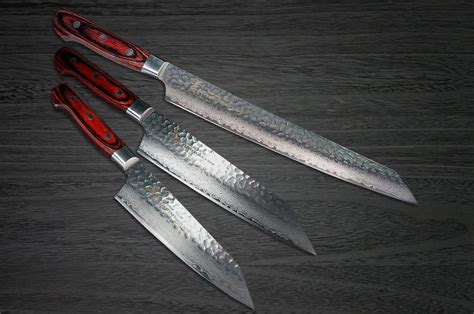 Sakai Takayuki Popular Damascus Hammered Japanese Chefs Knife Sets