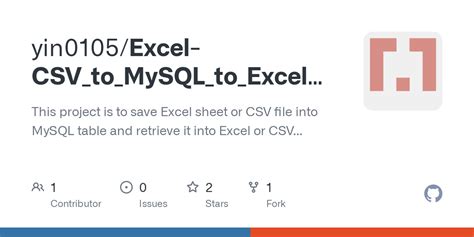 Github Yin0105excel Csvtomysqltoexcel Csvflask This Project Is To Save Excel Sheet Or
