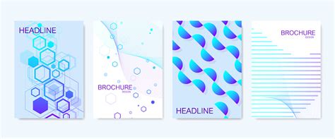 현대 벡터 템플릿 브로셔 커버 배너 전단지 연례 보고서에 대 한 전단 추상 미술 선과 점 들을 연결 하는 육각형으로 구성 웨이브