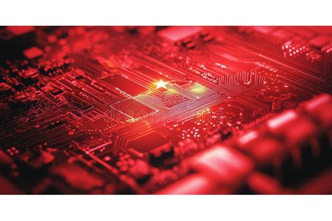 Ai Concept Of China Flag Of China On A Processor Cpu Central