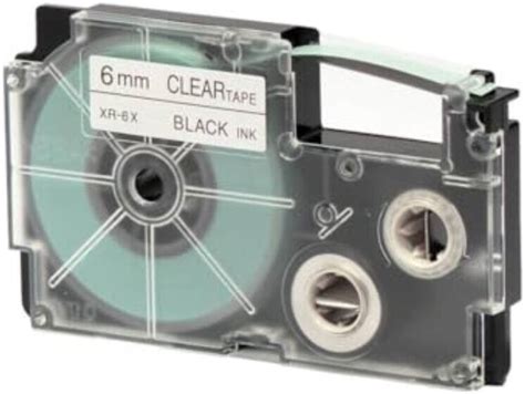 Casio Xr 6x1 6mm Black On Clear Label Tape 8m Durable Label Printer Cartridge Compatible With
