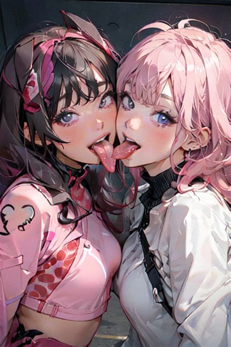 Tongue Kiss Ai Art Pixai