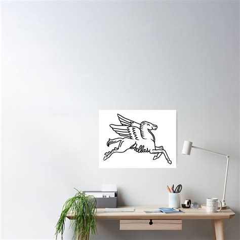 Dallas Texas Pegasus Poster By Statepallets Redbubble