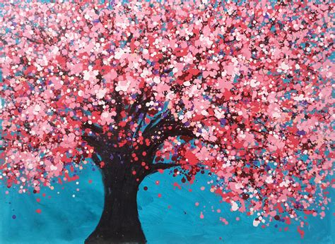 Cherry Blossom Von Phuong Hoang 2023 Malerei Acryl Auf Leinwand