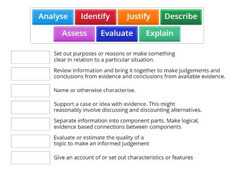 Command Verbs Match Up