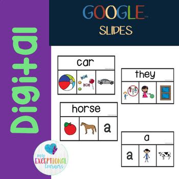 Clip Cards Using Edmark Words GOOGLE SLIDES By My Exceptional Learners