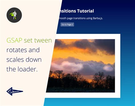 how to make page transitions in html barba js and gsap3 tutorial