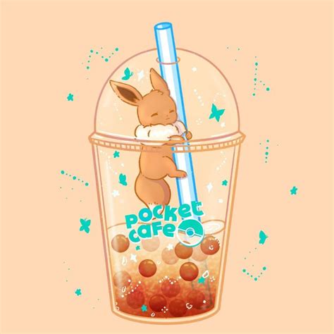 Eevee Boba Tea Pokemon Pokemon Boba Tea Tea Art